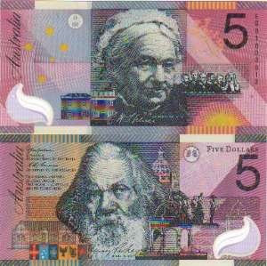 This is the $5 Federation note, featuring Sir Henry Parkes and ...