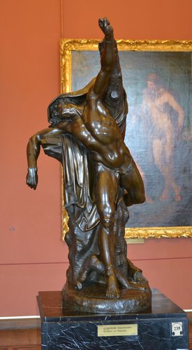 This is a statue of the infamous tyrant, Polycrates. He was the one who ...