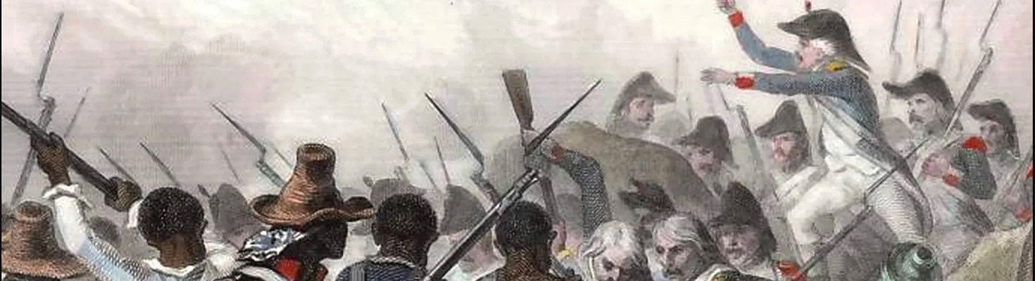 Illustration depicting combat between French and Haitian troops during ...