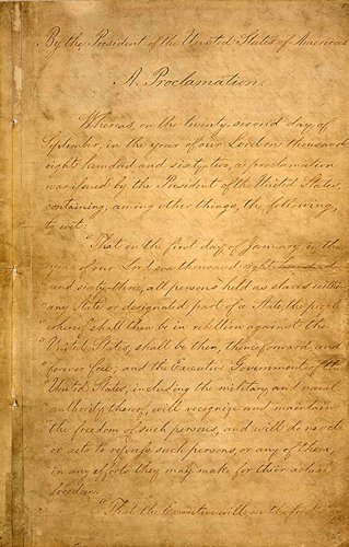 Emancipation Proclamation 1863 (Wilson Stavros)