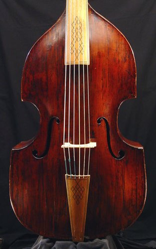 A 17th century bass viola de gamba, one of the earliest models of the ...