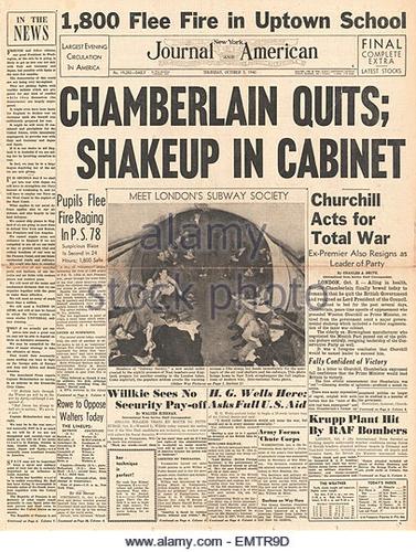 13 May 1940 Chamberlain resigns