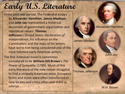 1600-1800, The very beginning of American literature came with the ...