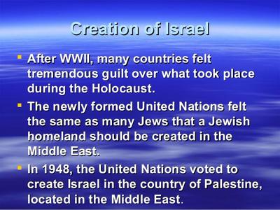 creation of israel