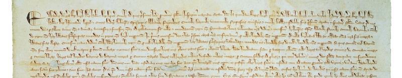 This is the actual Magna Carta. Image from Wikimedia Commons