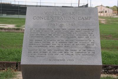 Monument dedicated to the people of Japanese ancestry who were interned ...