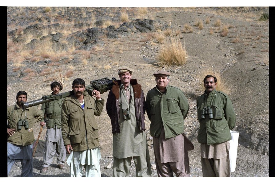 Congressman Wilson posing with the Mujahideen in Afghanistan.