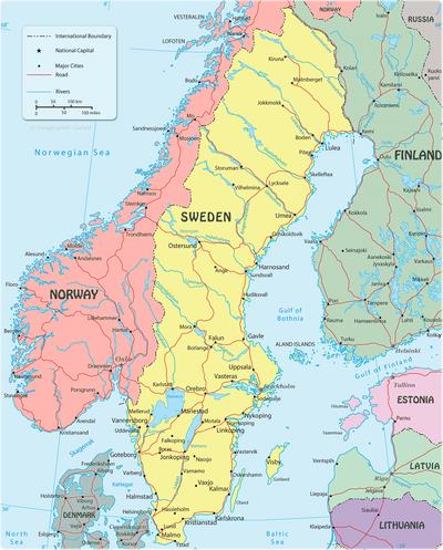 This is a map of Sweden
