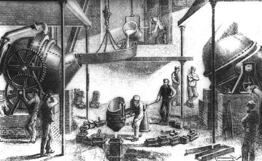 Manufacturing of Bessemer Steel Products. Image source: https ...