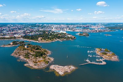 The islands surround Helsinki