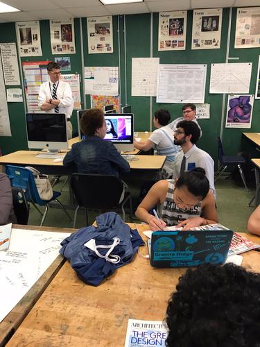 In our last stop, a digital design class, some students worked on self ...