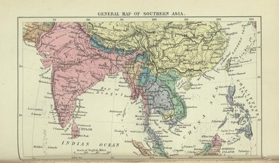 1880/1889. General Map of southern Asia. drawing. http://library.cocc ...