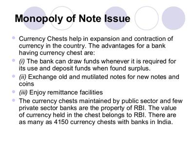 1844, the Bank Charter Act gave the Bank of England the monopoly of ...