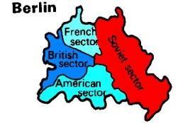 In 1945, the allies decided to split Germany into 4 zones of occupation ...