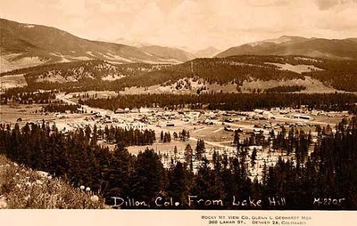 The bottom of Lake Dillon from Lake Hill circa 1900