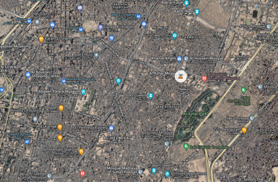 Google Maps View of Cairo, Egypt. Al-Azhar Mosque/University is labeled ...
