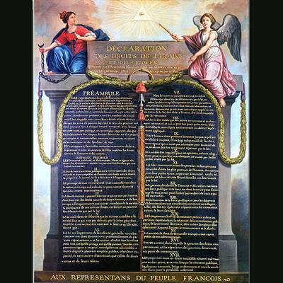 August 26, 1789 Writing of the Declaration of the Rights of Men: