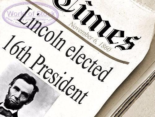 This is a picture of a newspaper headline that was printed after ...