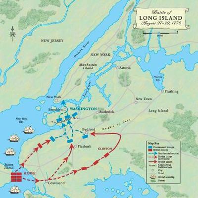 This image above is a picture of how the Battle of Long Island lie out.