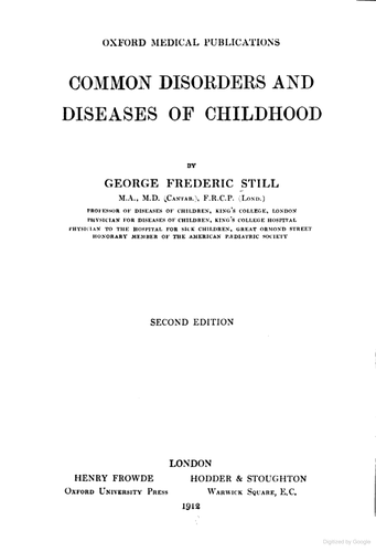 1909: The First Pediatric Textbook