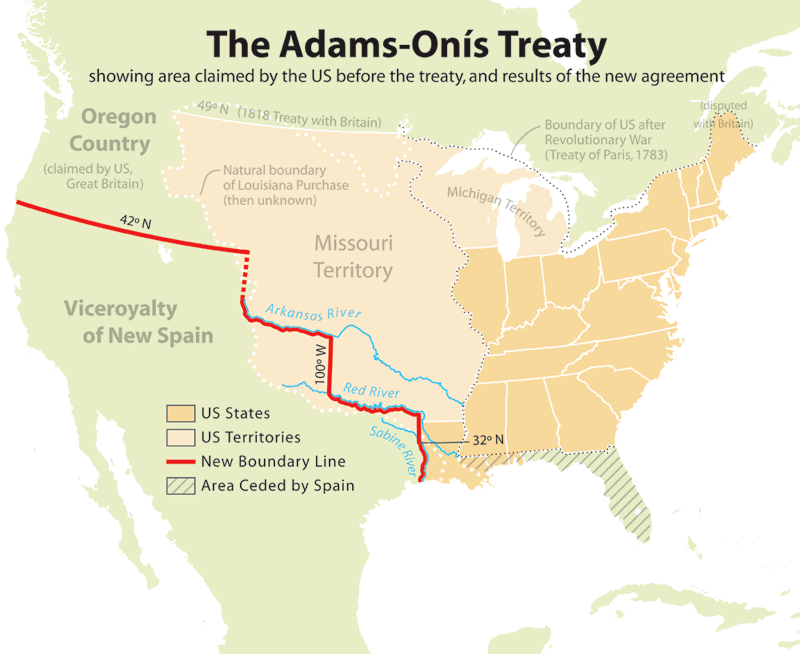 The Adams-Onis Treaty, 1819