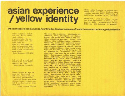 Asian American Experience/Yellow Identity