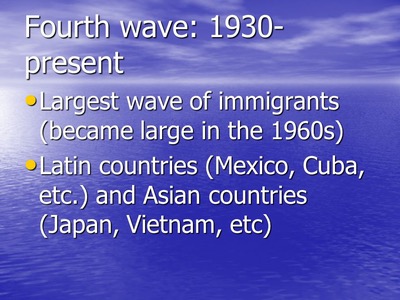 Where Fourth Wave Immigrants Come From: