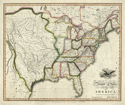The old map of America