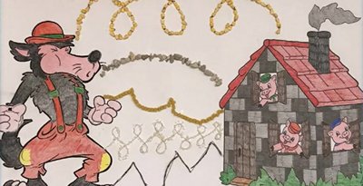 12. Il lupo arrivò anche alla casetta di mattoni. E soffiò una volta. E ...