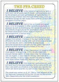 The FFA creed was adopted in 1930