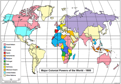Major Colonial Powers of the World in 1900