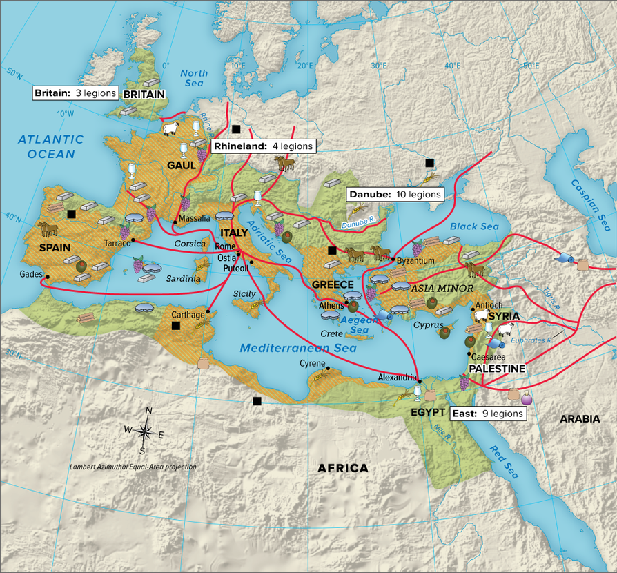 Study the map and then answer the questions