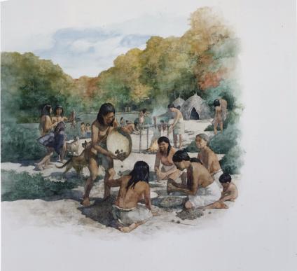 Prehistoric Native Americans probably migrated to the Americas across ...