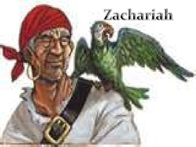 Zachariah is a old sailor . He wears a old tattered sailor clothing and ...