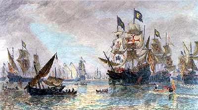 In 1588 Philip II sent an armada of ships to invade England, and they ...