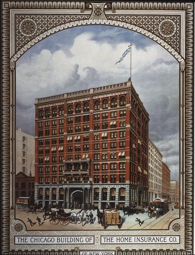 Jenney, William Lebaron, 1832-1907. Chicago: Home Insurance Building ...