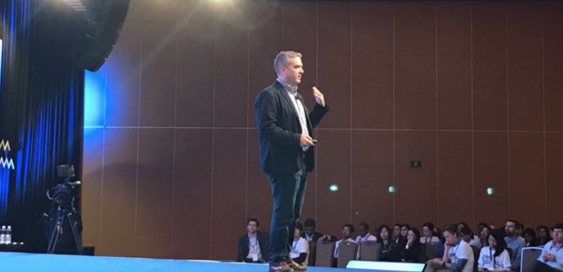 Leading a conference, Singapore 2017