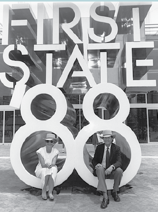 Barrie Unsworth, Premier of New South Wals 1986-88 and his wife Pauline