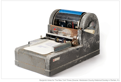 In 1940 the first hand crank "copier" was added to the classroom ...