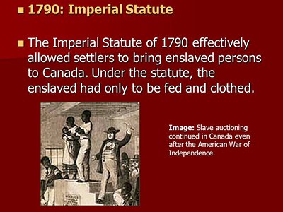 Slavery in Canada, African Heritage