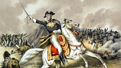 Andrew Jackson leading his forces into war.