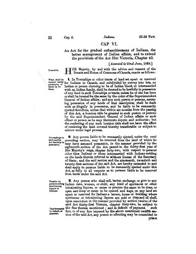 Pages of the Gradual Civilization Act
