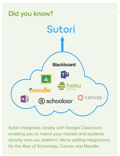 You can integrate your google classroom, Blackboard, haiku learning ...