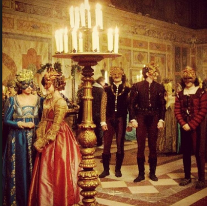 Romeo and Benvolio crash the Capulet's party. Tybalt wants to throw ...