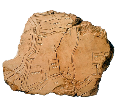 The first city map. It was created by the Babylonians and was the map ...
