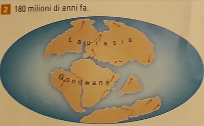 Circa 180 milioni di anni fa iniziò la separazione di 2 grandi blocchi: