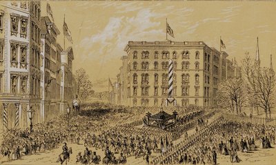 Unknown, Procession Passing Fifth Avenue Hotel, circa 1865 (The Gilder ...