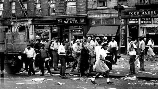 Rioters in Harlem, New York