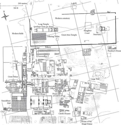 City plan of Tell el-Amarna/Akhetaten (“Tell El-Amarna and the Amarna ...