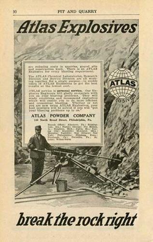 Atlas Explosives from Atlas Powder Co. was based in Philadelphia. Its ...